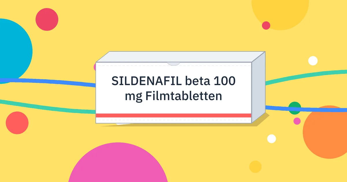 Symbolbild: Packung mit der Aufschrift SILDENAFIL beta 100 mg Filmtabletten (PZN 14243083) – Verfügbarkeit und Bezug in Apotheken in Frankfurt am Main