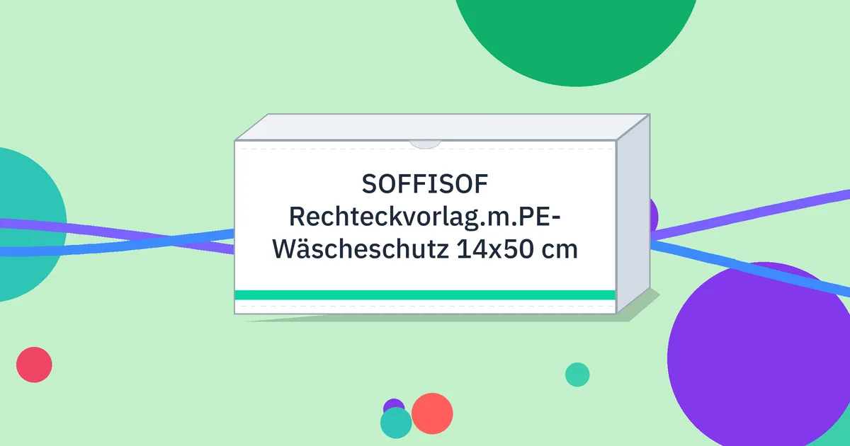 Symbolbild: Packung mit der Aufschrift SOFFISOF Rechteckvorlag.m.PE-Wäscheschutz 14x50 cm (PZN 10095935) – Verfügbarkeit und Bezug in Apotheken in Frankfurt am Main