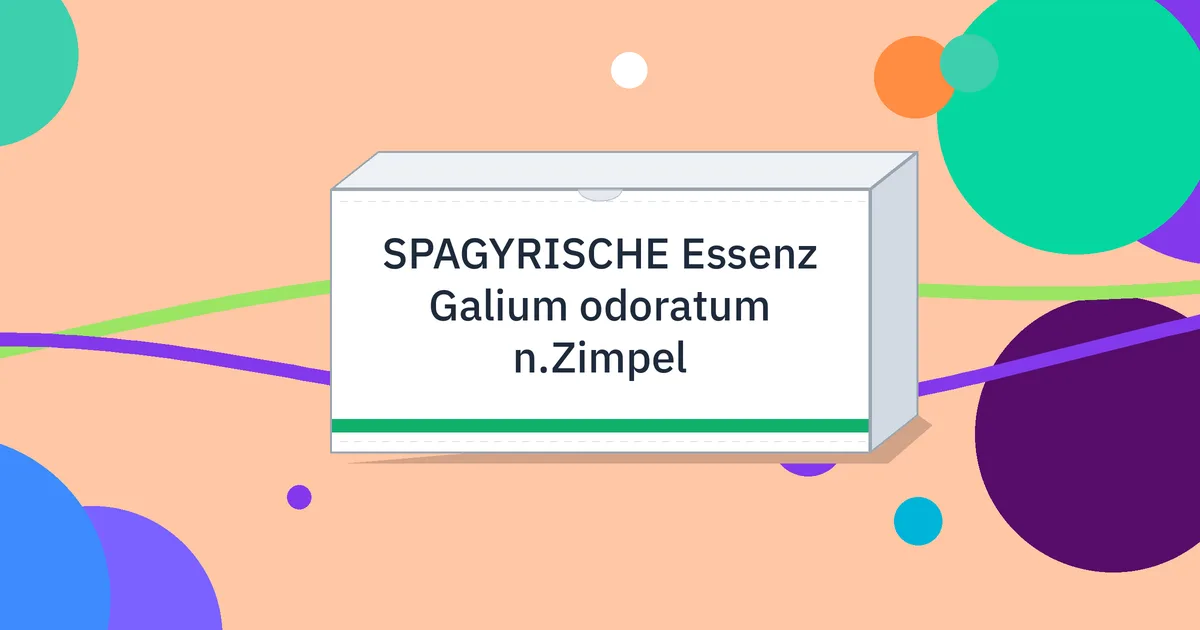 Symbolbild: Packung mit der Aufschrift SPAGYRISCHE Essenz Galium odoratum n.Zimpel (PZN 00916839) – Verfügbarkeit und Bezug in Apotheken in Frankfurt am Main