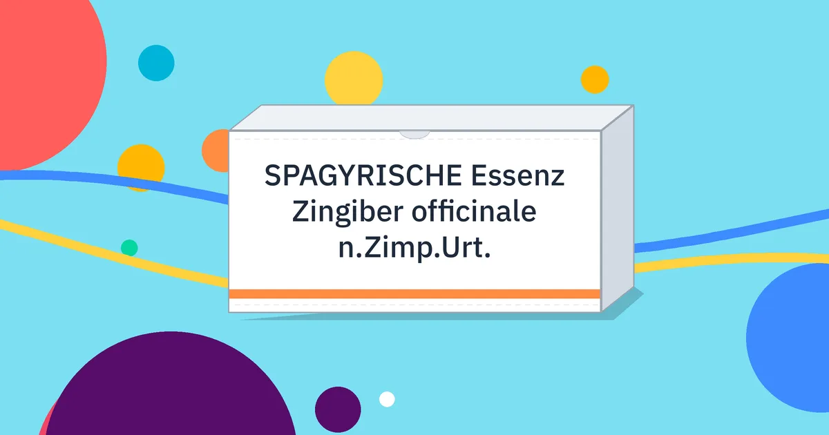 Symbolbild: Packung mit der Aufschrift SPAGYRISCHE Essenz Zingiber officinale n.Zimp.Urt. (PZN 13421973) – Verfügbarkeit und Bezug in Apotheken in Frankfurt am Main