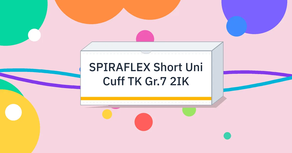 Symbolbild: Packung mit der Aufschrift SPIRAFLEX Short Uni Cuff TK Gr.7 2IK (PZN 12564363) – Verfügbarkeit und Bezug in Apotheken in Frankfurt am Main