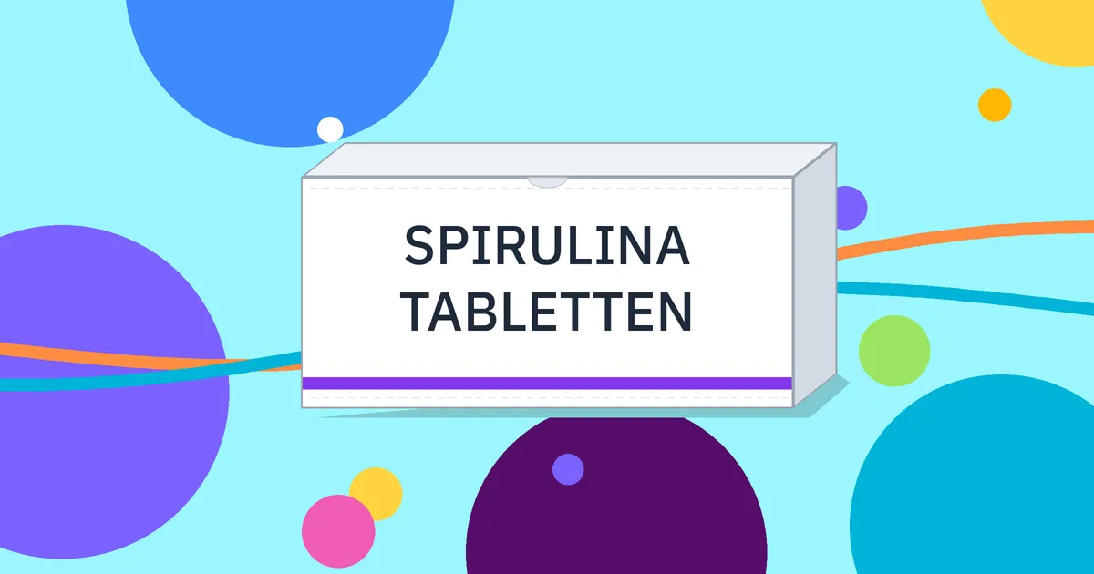 Symbolbild: Packung mit der Aufschrift SPIRULINA TABLETTEN (PZN 01884248) – Verfügbarkeit und Bezug in Apotheken in Frankfurt am Main