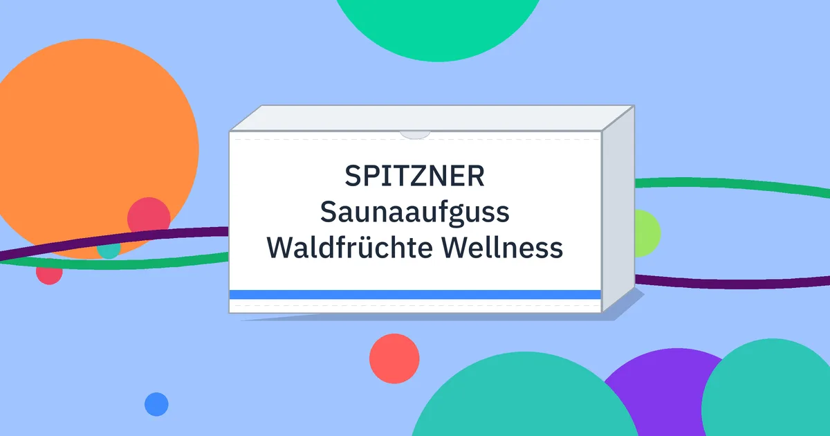 Symbolbild: Packung mit der Aufschrift SPITZNER Saunaaufguss Waldfrüchte Wellness (PZN 16010526) – Verfügbarkeit und Bezug in Apotheken in Frankfurt am Main