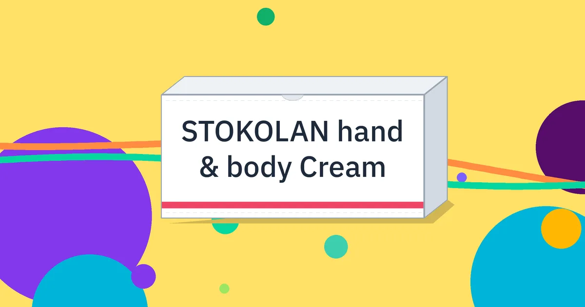 Symbolbild: Packung mit der Aufschrift STOKOLAN hand & body Cream (PZN 01389661) – Verfügbarkeit und Bezug in Apotheken in Frankfurt am Main
