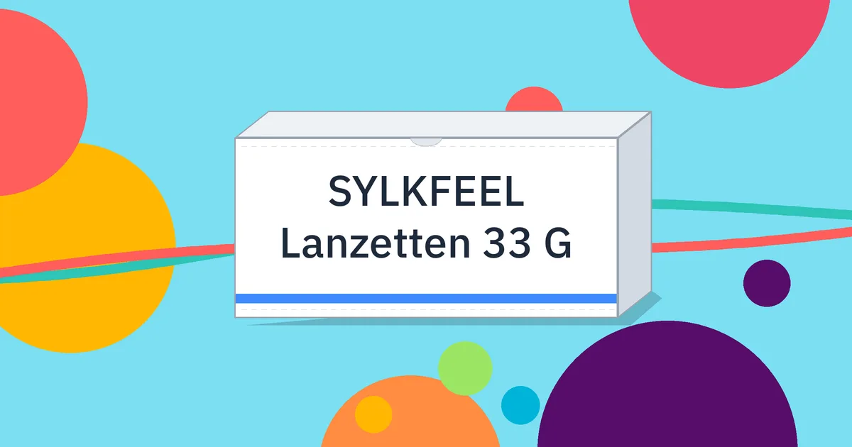 Symbolbild: Packung mit der Aufschrift SYLKFEEL Lanzetten 33 G (PZN 17515984) – Verfügbarkeit und Bezug in Apotheken in Frankfurt am Main