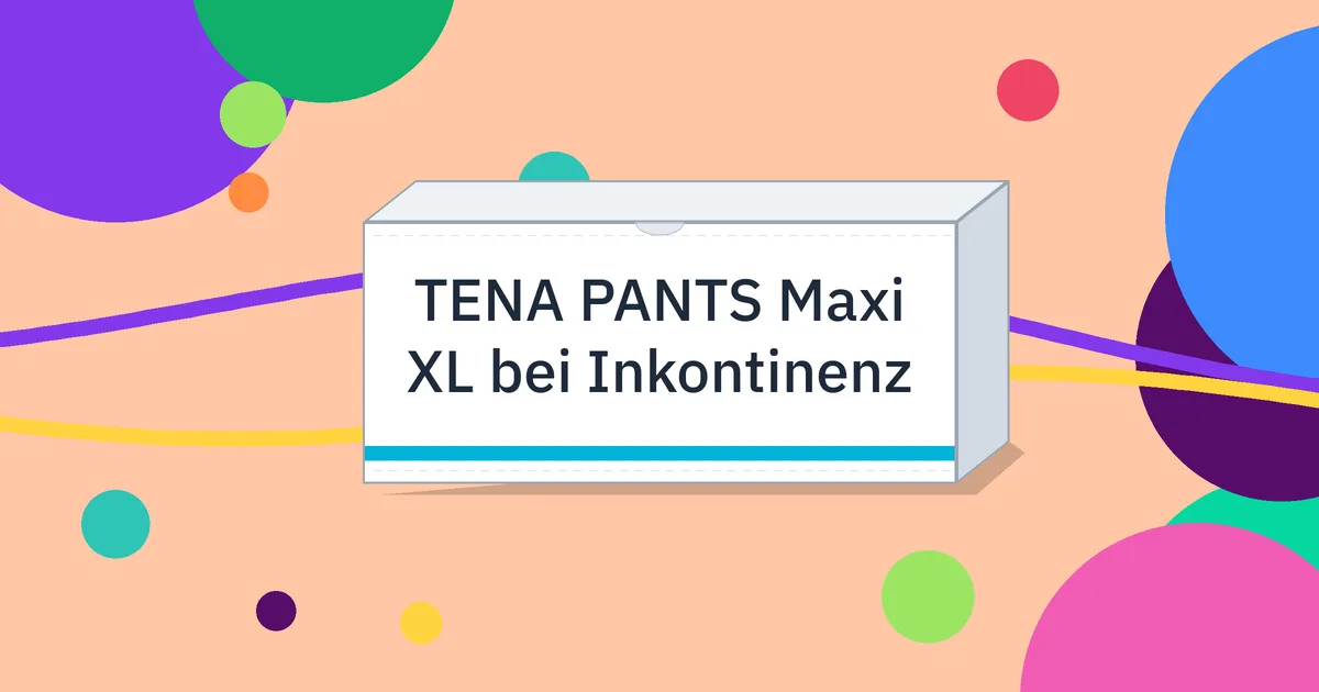 Symbolbild: Packung mit der Aufschrift TENA PANTS Maxi XL bei Inkontinenz (PZN 16851094) – Verfügbarkeit und Bezug in Apotheken in Frankfurt am Main