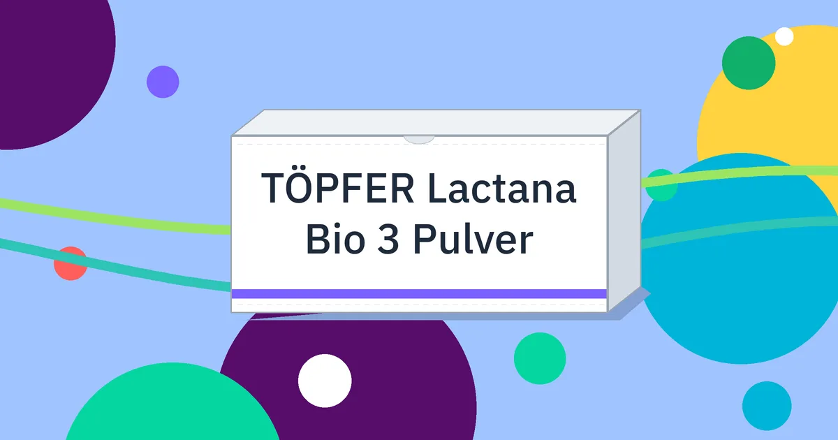Symbolbild: Packung mit der Aufschrift TÖPFER Lactana Bio 3 Pulver (PZN 06081933) – Verfügbarkeit und Bezug in Apotheken in Frankfurt am Main