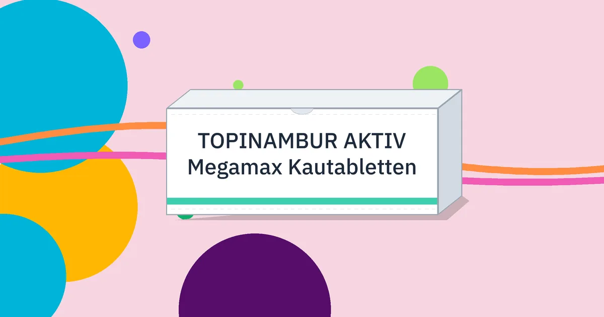 Symbolbild: Packung mit der Aufschrift TOPINAMBUR AKTIV Megamax Kautabletten (PZN 01226545) – Verfügbarkeit und Bezug in Apotheken in Frankfurt am Main