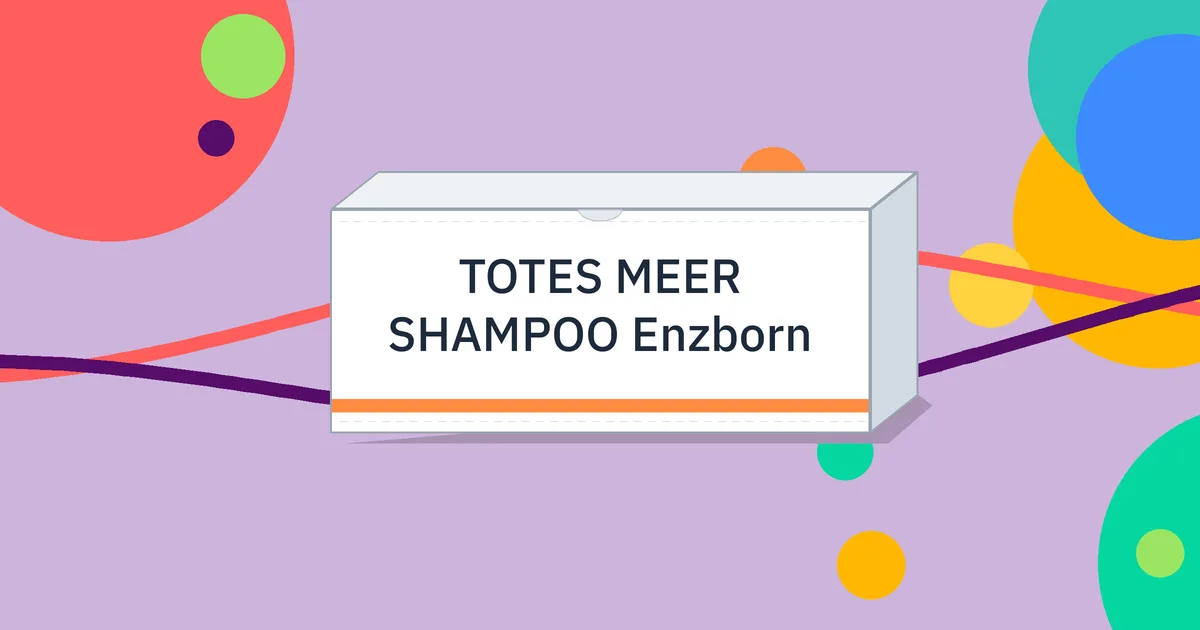Symbolbild: Packung mit der Aufschrift TOTES MEER SHAMPOO Enzborn (PZN 14370114) – Verfügbarkeit und Bezug in Apotheken in Frankfurt am Main
