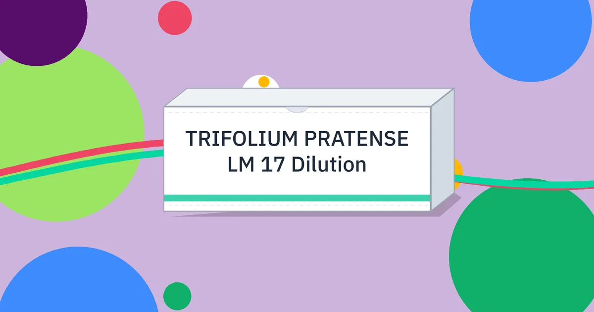 Symbolbild: Packung mit der Aufschrift TRIFOLIUM PRATENSE LM 17 Dilution (PZN 13226711) – Verfügbarkeit und Bezug in Apotheken in Frankfurt am Main