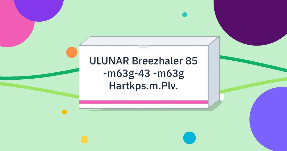 Symbolbild: Packung mit der Aufschrift ULUNAR Breezhaler 85 -m63g-43 -m63g Hartkps.m.Plv. (PZN 11565426) – Verfügbarkeit und Bezug in Apotheken in Frankfurt am Main