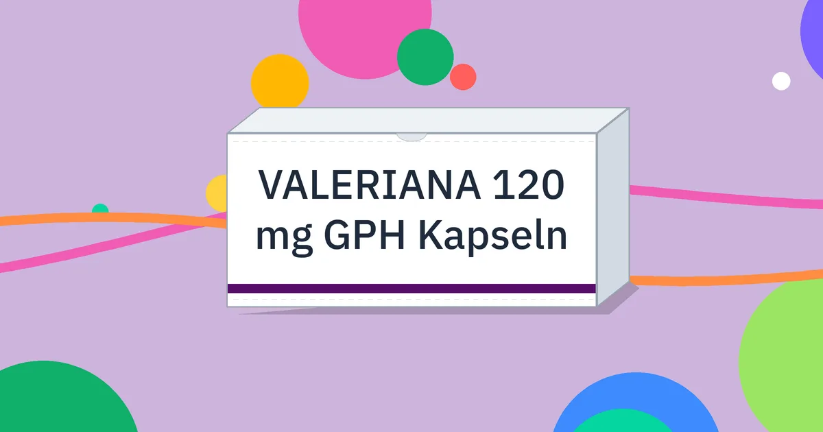 Symbolbild: Packung mit der Aufschrift VALERIANA 120 mg GPH Kapseln (PZN 09749248) – Verfügbarkeit und Bezug in Apotheken in Frankfurt am Main