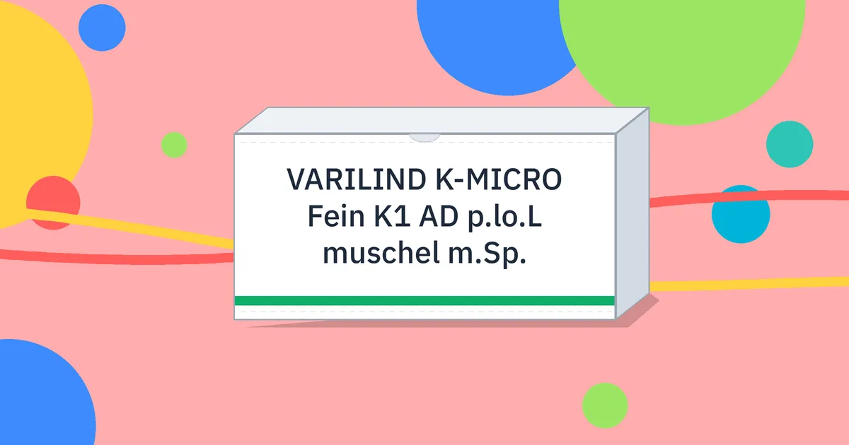 Symbolbild: Packung mit der Aufschrift VARILIND K-MICRO Fein K1 AD p.lo.L muschel m.Sp. (PZN 20558247) – Verfügbarkeit und Bezug in Apotheken in Frankfurt am Main