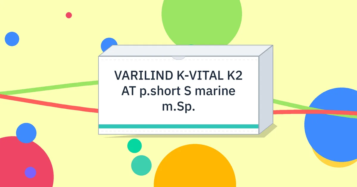 Symbolbild: Packung mit der Aufschrift VARILIND K-VITAL K2 AT p.short S marine m.Sp. (PZN 20561580) – Verfügbarkeit und Bezug in Apotheken in Frankfurt am Main