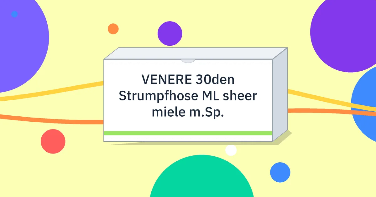 Symbolbild: Packung mit der Aufschrift VENERE 30den Strumpfhose ML sheer miele m.Sp. (PZN 16172542) – Verfügbarkeit und Bezug in Apotheken in Frankfurt am Main