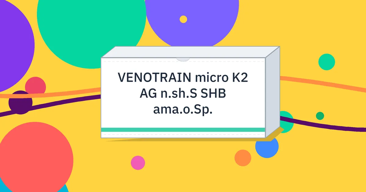 Symbolbild: Packung mit der Aufschrift VENOTRAIN micro K2 AG n.sh.S SHB ama.o.Sp. (PZN 05715011) – Verfügbarkeit und Bezug in Apotheken in Frankfurt am Main