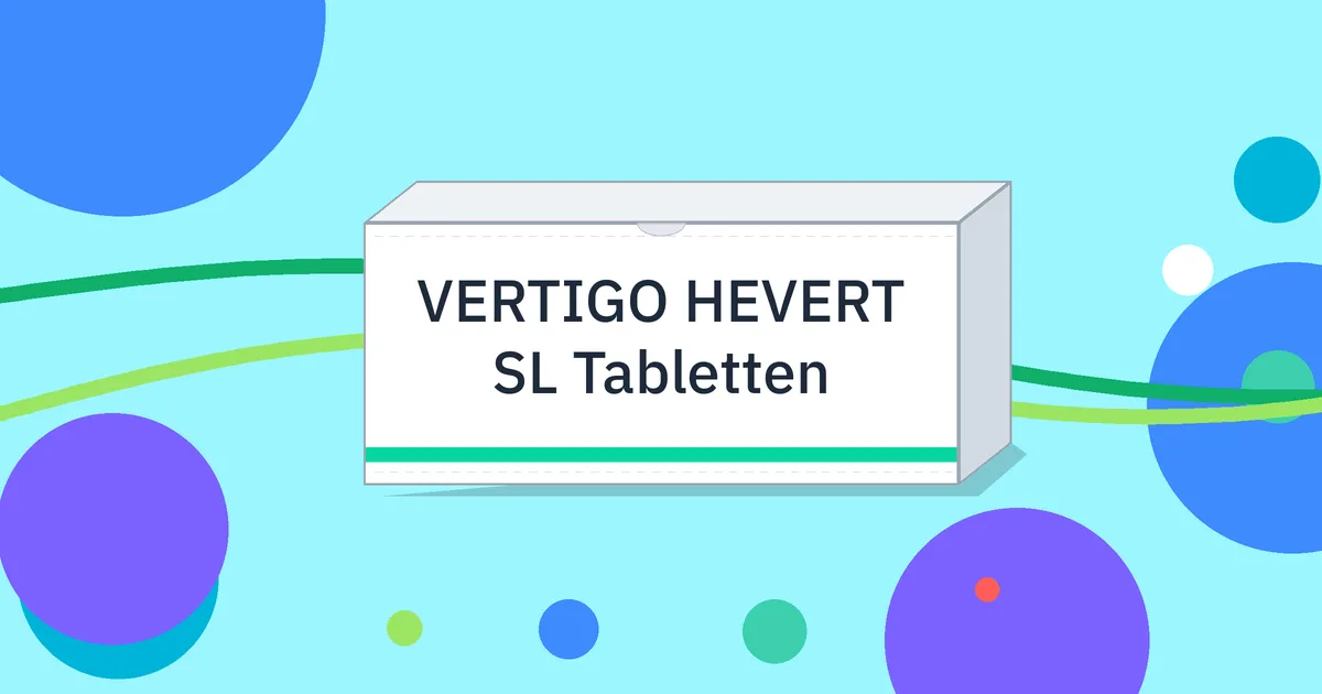 Symbolbild: Packung mit der Aufschrift VERTIGO HEVERT SL Tabletten (PZN 06766275) – Verfügbarkeit und Bezug in Apotheken in Frankfurt am Main