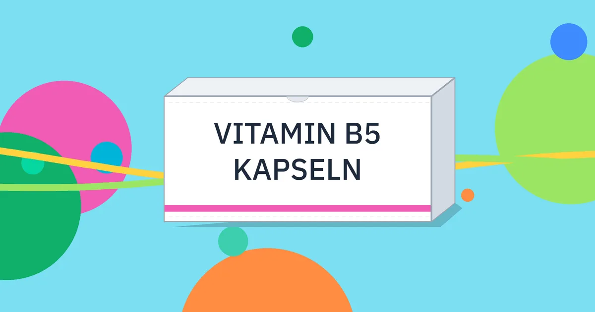 Symbolbild: Packung mit der Aufschrift VITAMIN B5 KAPSELN (PZN 10097957) – Verfügbarkeit und Bezug in Apotheken in Frankfurt am Main