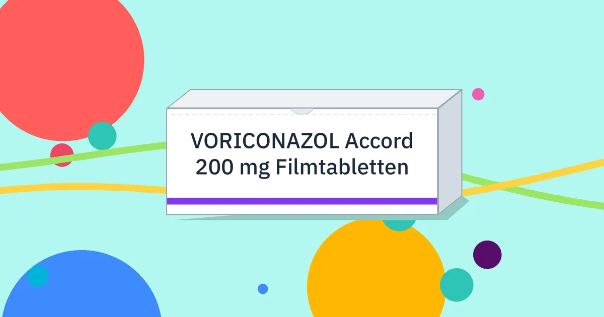Symbolbild: Packung mit der Aufschrift VORICONAZOL Accord 200 mg Filmtabletten (PZN 20336452) – Verfügbarkeit und Bezug in Apotheken in Frankfurt am Main