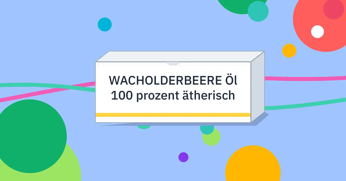 Symbolbild: Packung mit der Aufschrift WACHOLDERBEERE Öl 100 prozent ätherisch (PZN 07205082) – Verfügbarkeit und Bezug in Apotheken in Frankfurt am Main