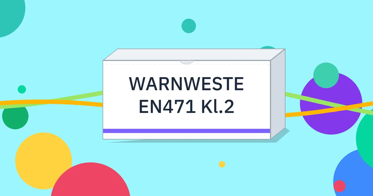 Symbolbild: Packung mit der Aufschrift WARNWESTE EN471 Kl.2 (PZN 13250425) – Verfügbarkeit und Bezug in Apotheken in Frankfurt am Main