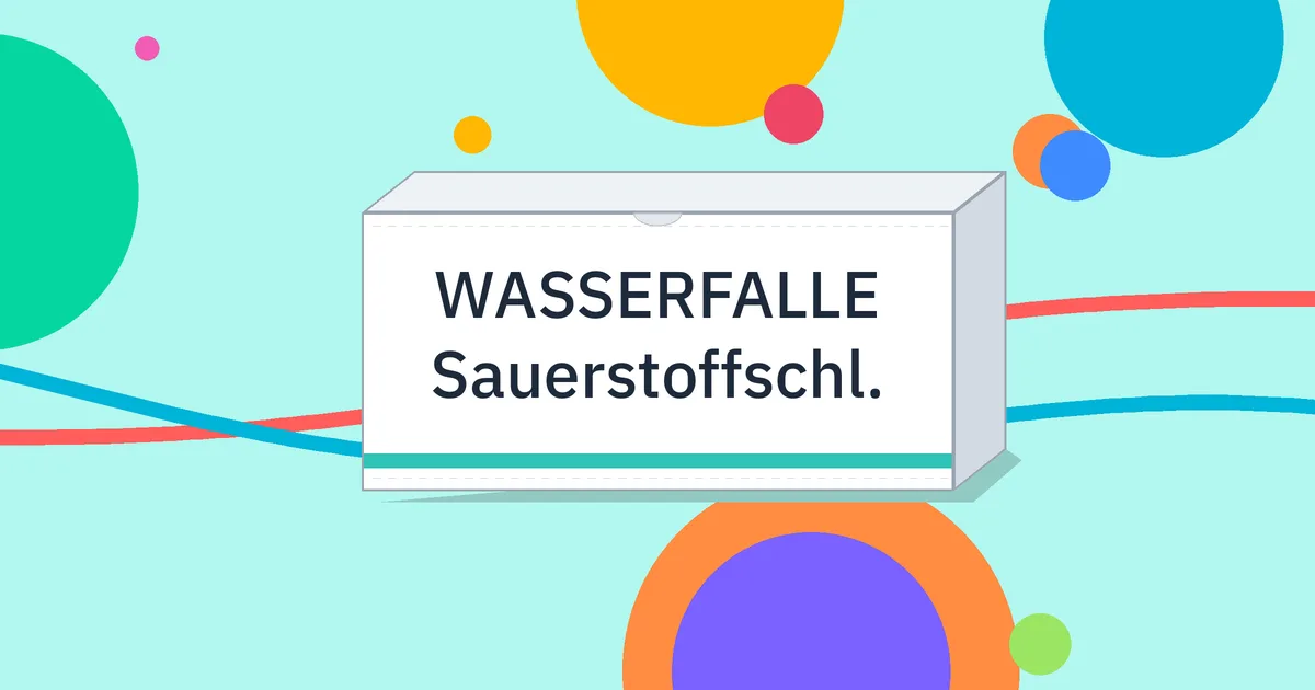 Symbolbild: Packung mit der Aufschrift WASSERFALLE Sauerstoffschl. (PZN 20205017) – Verfügbarkeit und Bezug in Apotheken in Frankfurt am Main