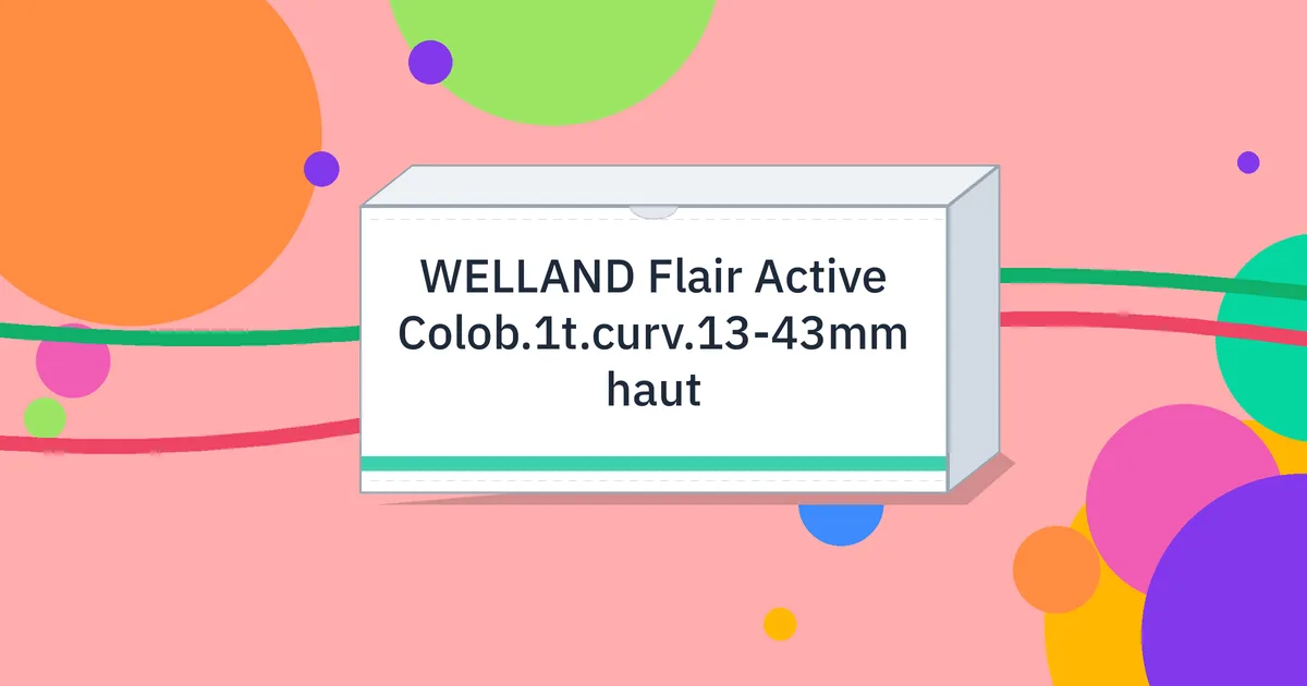 Symbolbild: Packung mit der Aufschrift WELLAND Flair Active Colob.1t.curv.13-43mm haut (PZN 09899350) – Verfügbarkeit und Bezug in Apotheken in Frankfurt am Main