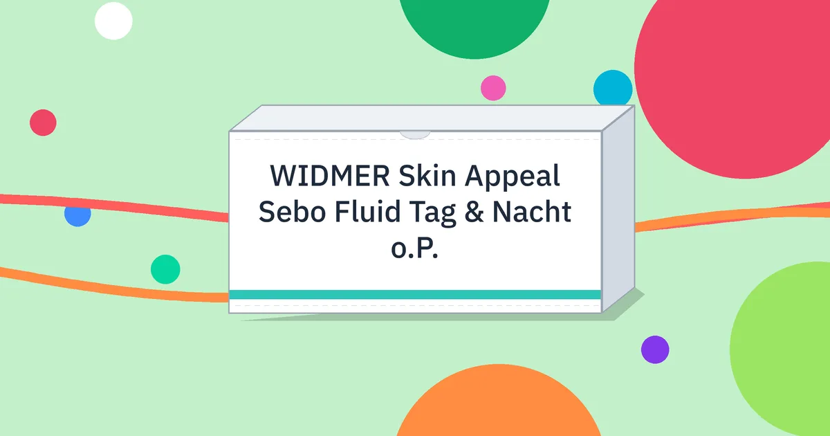Symbolbild: Packung mit der Aufschrift WIDMER Skin Appeal Sebo Fluid Tag & Nacht o.P. (PZN 18442678) – Verfügbarkeit und Bezug in Apotheken in Frankfurt am Main