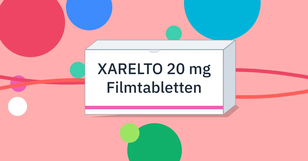Symbolbild: Packung mit der Aufschrift XARELTO 20 mg Filmtabletten (PZN 08461427) – Verfügbarkeit und Bezug in Apotheken in Frankfurt am Main
