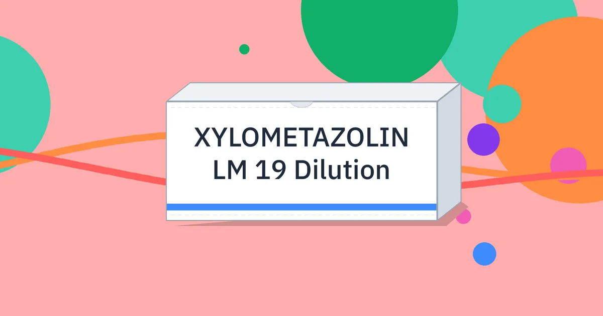 Symbolbild: Packung mit der Aufschrift XYLOMETAZOLIN LM 19 Dilution (PZN 13283459) – Verfügbarkeit und Bezug in Apotheken in Frankfurt am Main