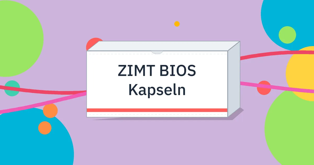 Symbolbild: Packung mit der Aufschrift ZIMT BIOS Kapseln (PZN 00777421) – Verfügbarkeit und Bezug in Apotheken in Frankfurt am Main