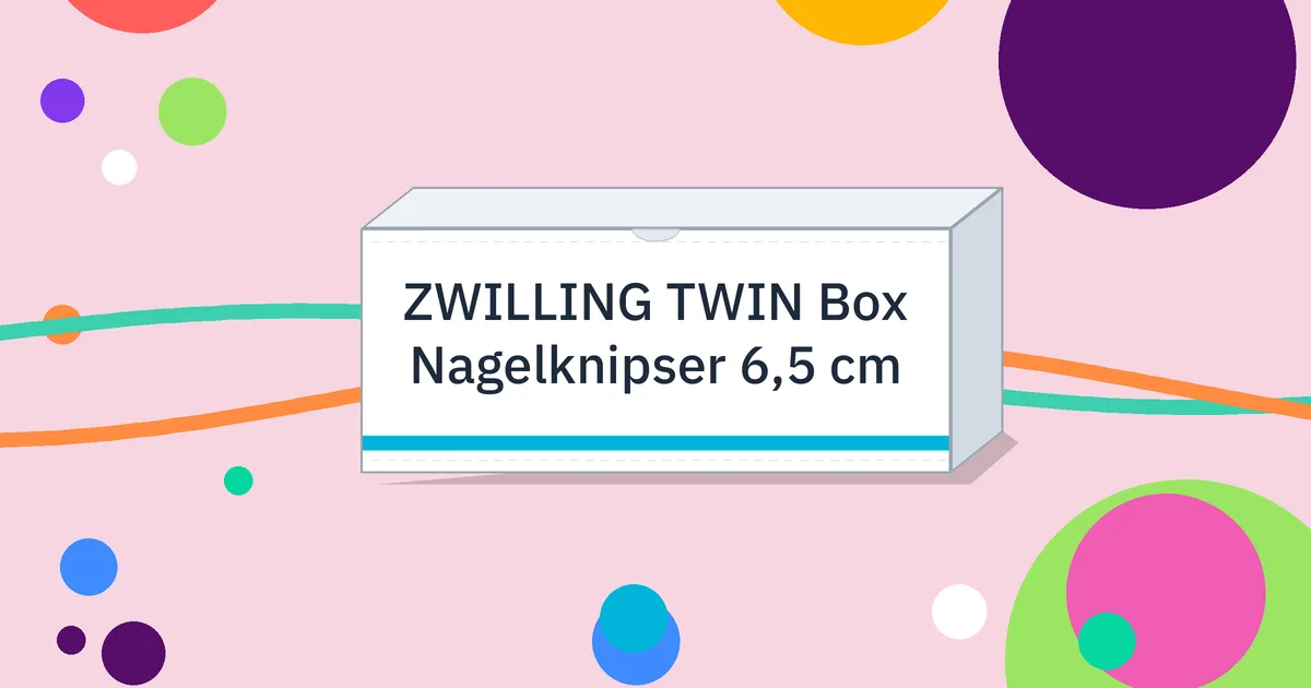 Symbolbild: Packung mit der Aufschrift ZWILLING TWIN Box Nagelknipser 6,5 cm (PZN 11048553) – Verfügbarkeit und Bezug in Apotheken in Frankfurt am Main