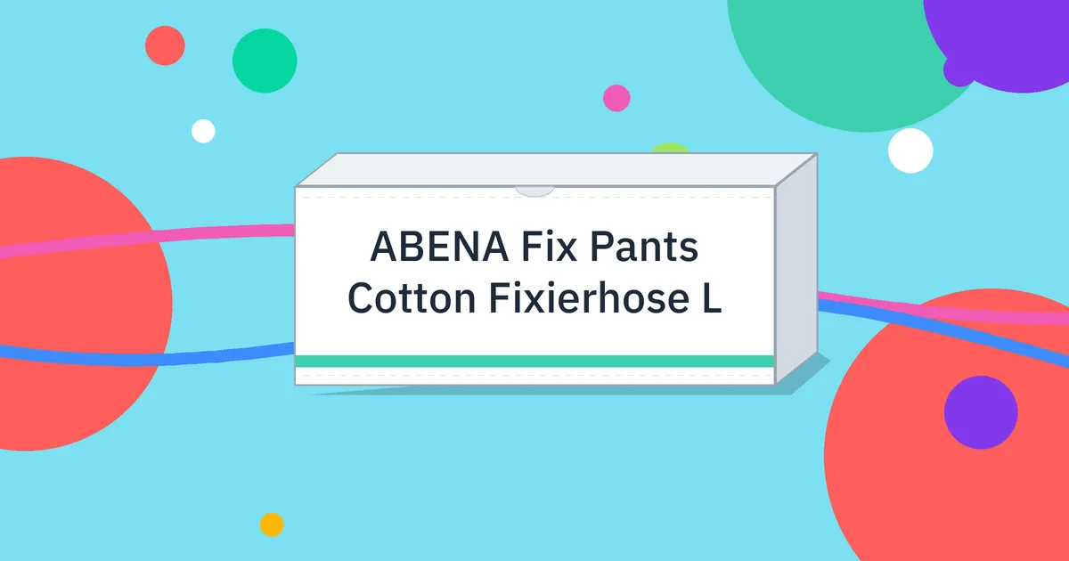 Symbolbild: Packung mit der Aufschrift ABENA Fix Pants Cotton Fixierhose L (PZN 18160827) – Verfügbarkeit und Bezug in Apotheken in Frankfurt am Main