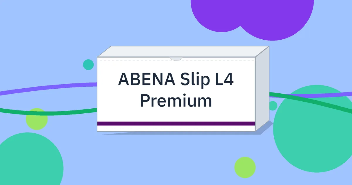 Symbolbild: Packung mit der Aufschrift ABENA Slip L4 Premium (PZN 10219455) – Verfügbarkeit und Bezug in Apotheken in Frankfurt am Main