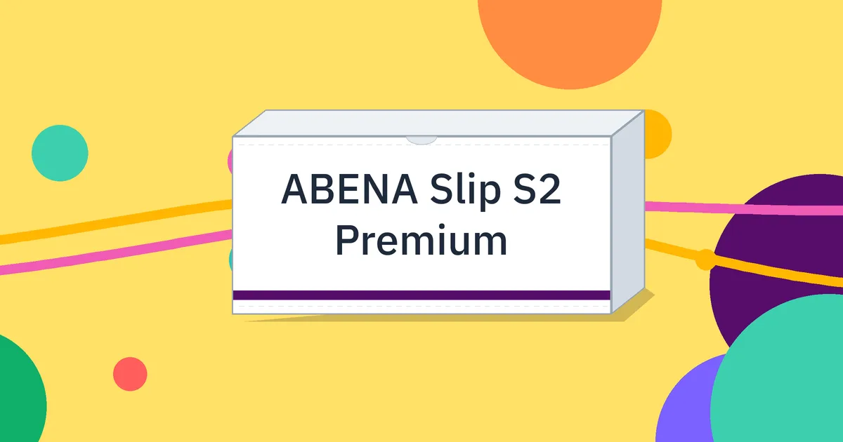 Symbolbild: Packung mit der Aufschrift ABENA Slip S2 Premium (PZN 10220211) – Verfügbarkeit und Bezug in Apotheken in Frankfurt am Main