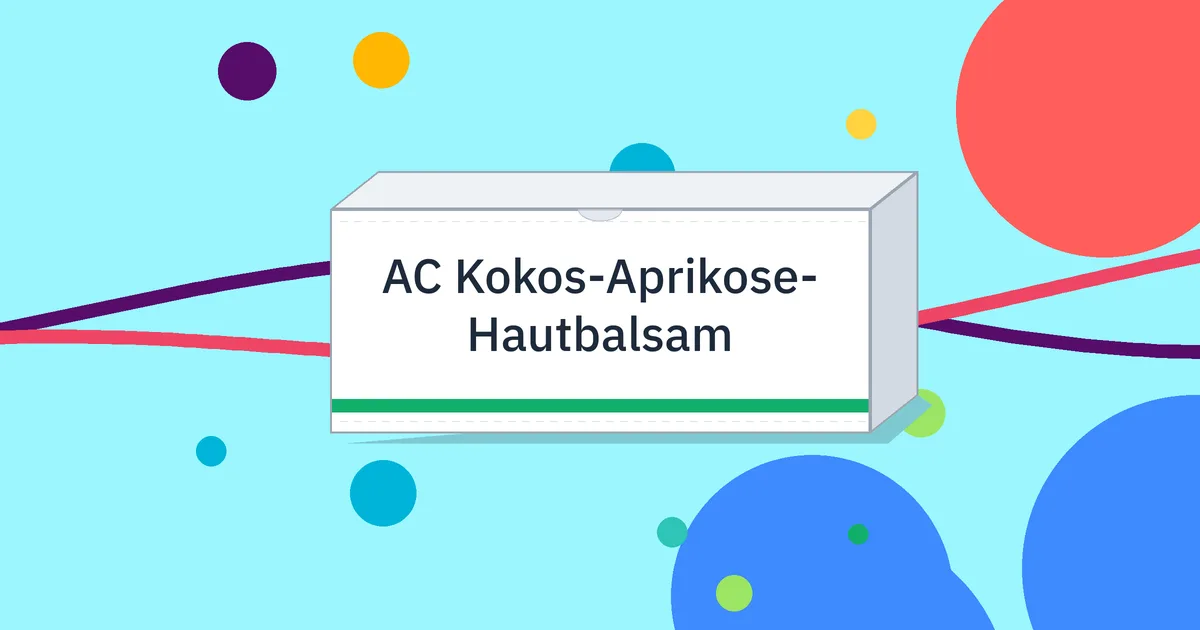 Symbolbild: Packung mit der Aufschrift AC Kokos-Aprikose-Hautbalsam (PZN 15785449) – Verfügbarkeit und Bezug in Apotheken in Frankfurt am Main