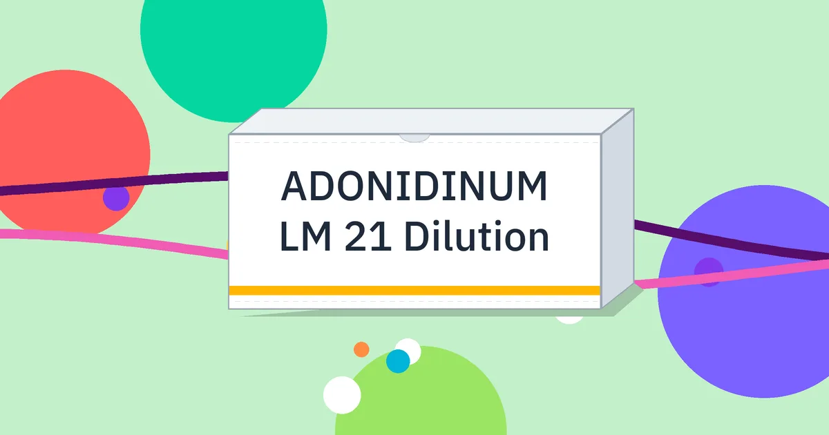 Symbolbild: Packung mit der Aufschrift ADONIDINUM LM 21 Dilution (PZN 13297585) – Verfügbarkeit und Bezug in Apotheken in Frankfurt am Main