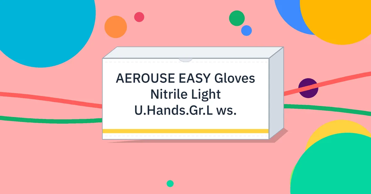 Symbolbild: Packung mit der Aufschrift AEROUSE EASY Gloves Nitrile Light U.Hands.Gr.L ws. (PZN 11143725) – Verfügbarkeit und Bezug in Apotheken in Frankfurt am Main
