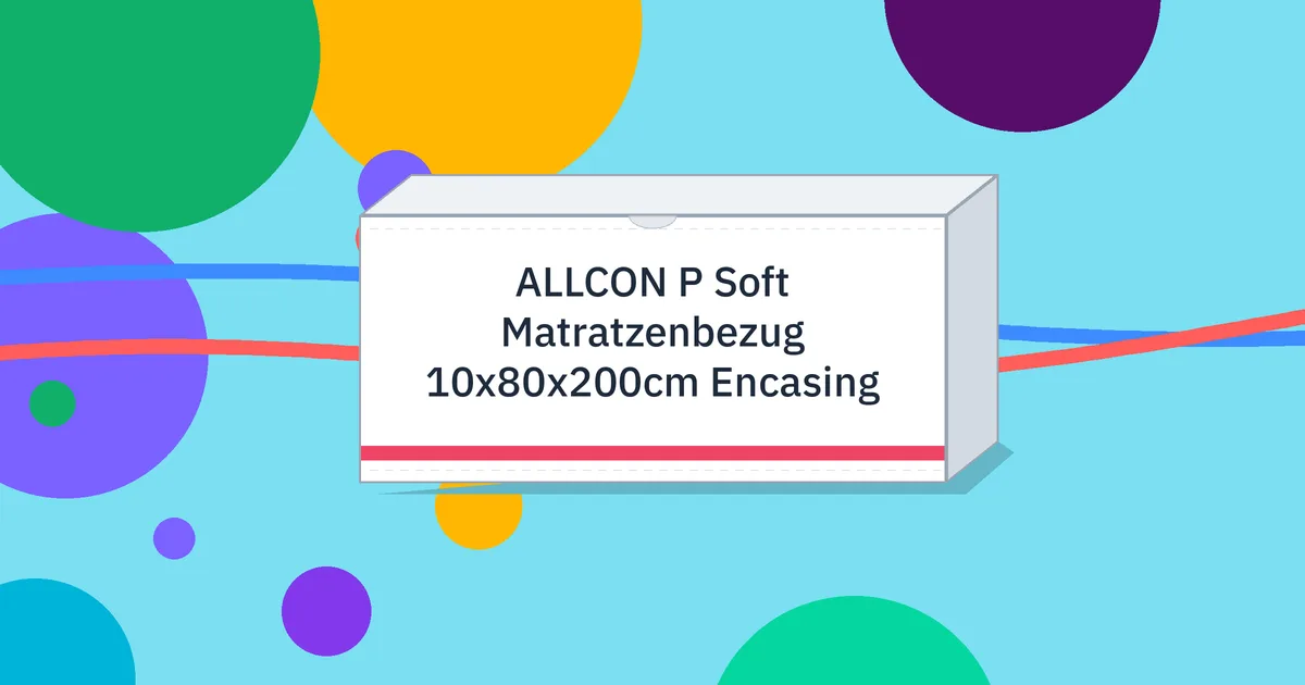 Symbolbild: Packung mit der Aufschrift ALLCON P Soft Matratzenbezug 10x80x200cm Encasing (PZN 19762304) – Verfügbarkeit und Bezug in Apotheken in Frankfurt am Main