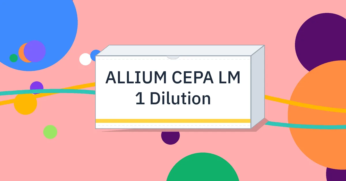 Symbolbild: Packung mit der Aufschrift ALLIUM CEPA LM 1 Dilution (PZN 12756559) – Verfügbarkeit und Bezug in Apotheken in Frankfurt am Main