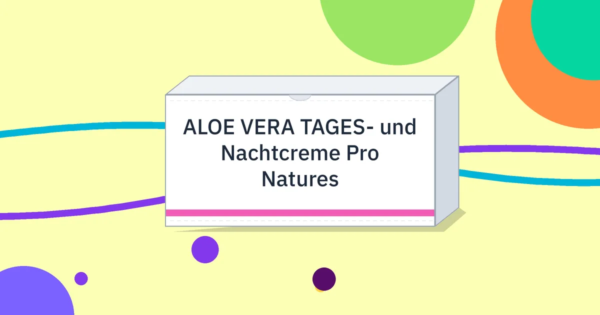 Symbolbild: Packung mit der Aufschrift ALOE VERA TAGES- und Nachtcreme Pro Natures (PZN 19841883) – Verfügbarkeit und Bezug in Apotheken in Frankfurt am Main