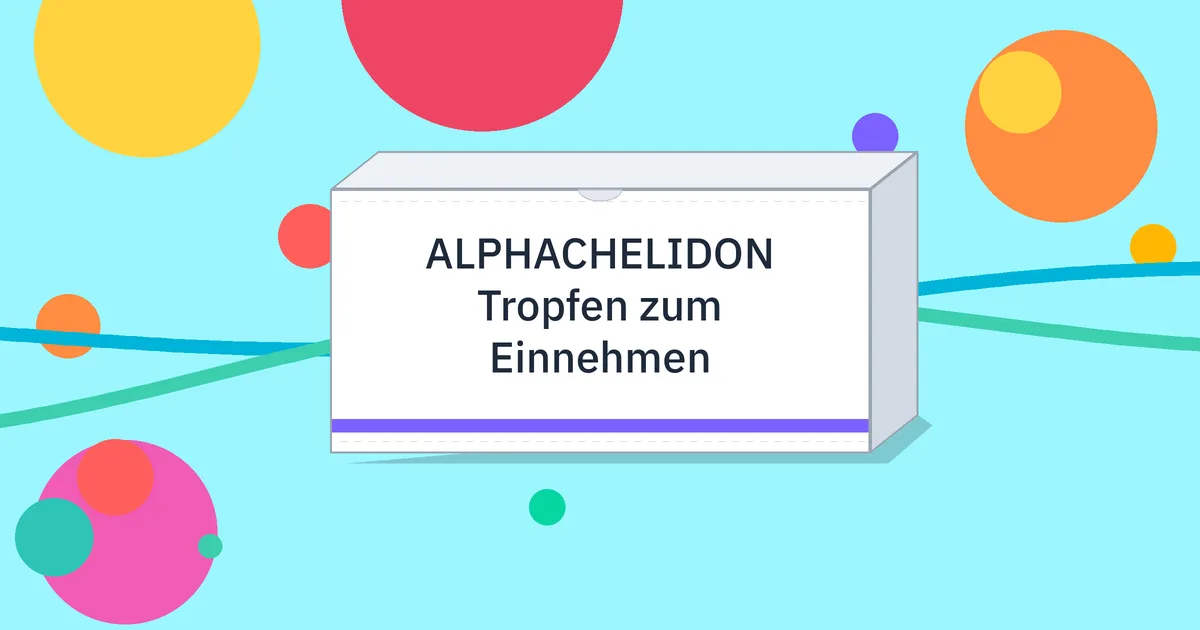 Symbolbild: Packung mit der Aufschrift ALPHACHELIDON Tropfen zum Einnehmen (PZN 02165076) – Verfügbarkeit und Bezug in Apotheken in Frankfurt am Main