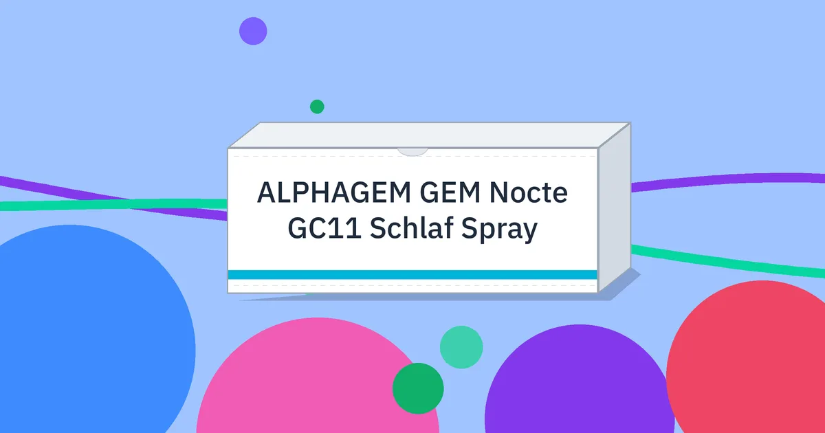Symbolbild: Packung mit der Aufschrift ALPHAGEM GEM Nocte GC11 Schlaf Spray (PZN 20298450) – Verfügbarkeit und Bezug in Apotheken in Frankfurt am Main