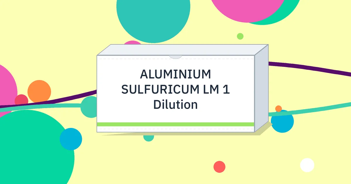 Symbolbild: Packung mit der Aufschrift ALUMINIUM SULFURICUM LM 1 Dilution (PZN 13317477) – Verfügbarkeit und Bezug in Apotheken in Frankfurt am Main