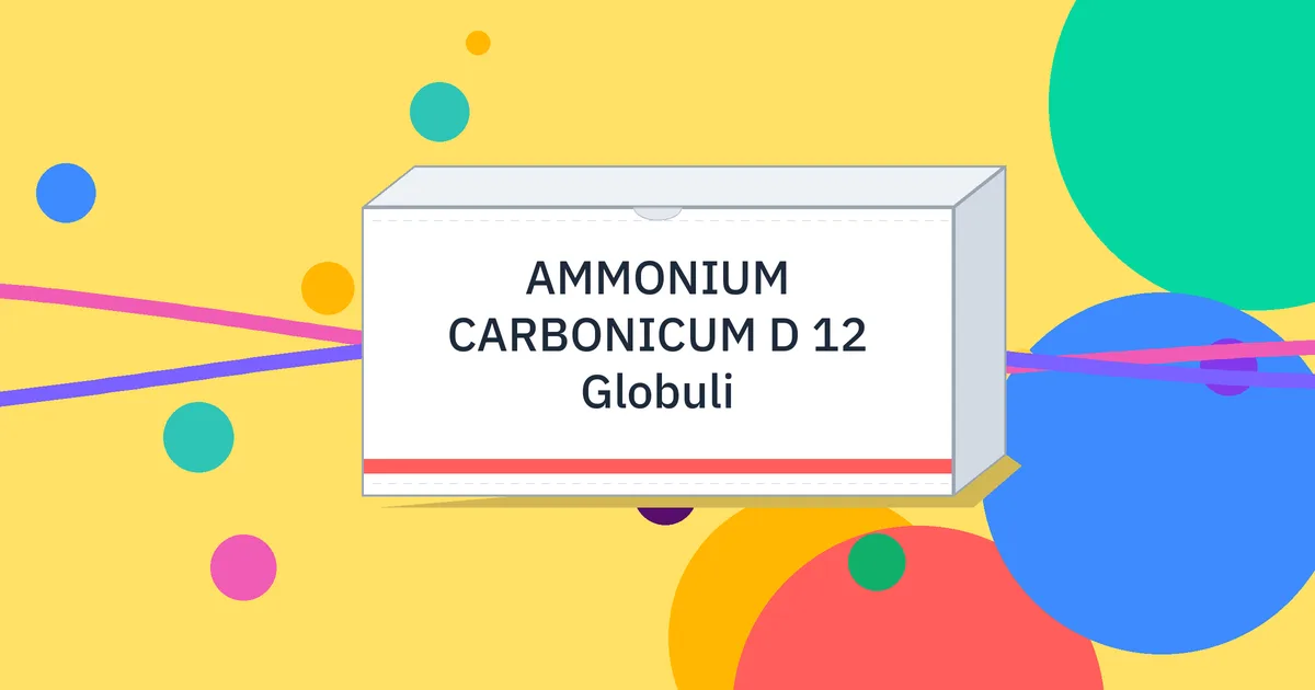 Symbolbild: Packung mit der Aufschrift AMMONIUM CARBONICUM D 12 Globuli (PZN 04203059) – Verfügbarkeit und Bezug in Apotheken in Frankfurt am Main