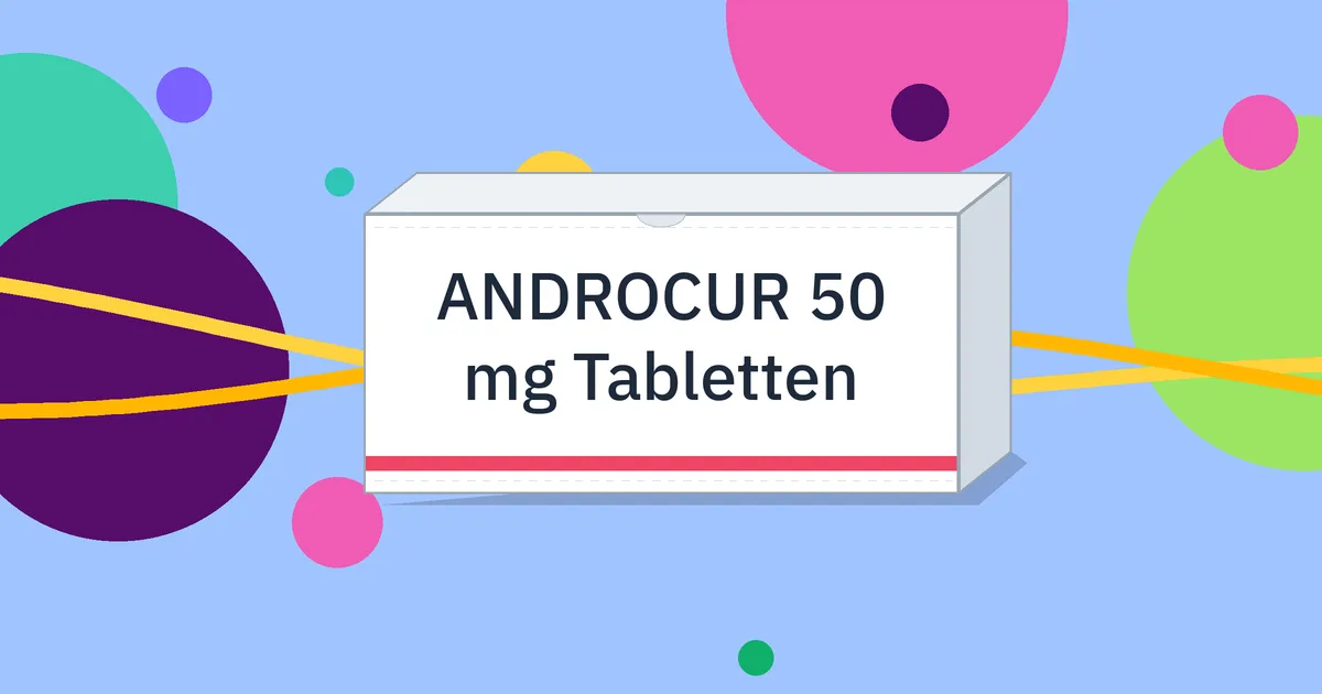 Symbolbild: Packung mit der Aufschrift ANDROCUR 50 mg Tabletten (PZN 03415902) – Verfügbarkeit und Bezug in Apotheken in Frankfurt am Main
