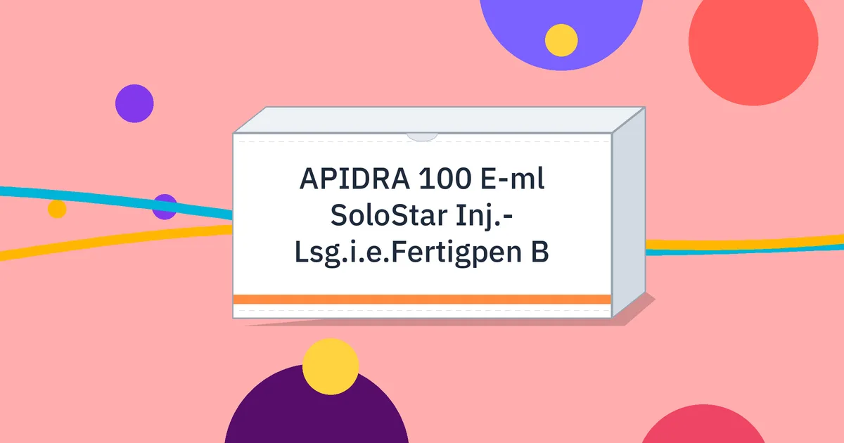 Symbolbild: Packung mit der Aufschrift APIDRA 100 E-ml SoloStar Inj.-Lsg.i.e.Fertigpen B (PZN 08884033) – Verfügbarkeit und Bezug in Apotheken in Frankfurt am Main