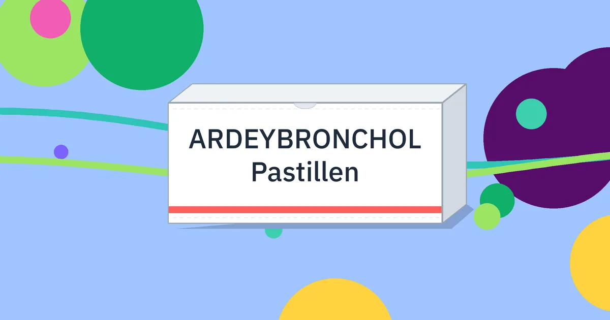 Symbolbild: Packung mit der Aufschrift ARDEYBRONCHOL Pastillen (PZN 08805660) – Verfügbarkeit und Bezug in Apotheken in Frankfurt am Main