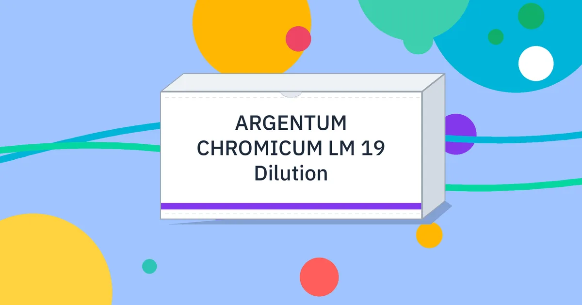 Symbolbild: Packung mit der Aufschrift ARGENTUM CHROMICUM LM 19 Dilution (PZN 13389637) – Verfügbarkeit und Bezug in Apotheken in Frankfurt am Main