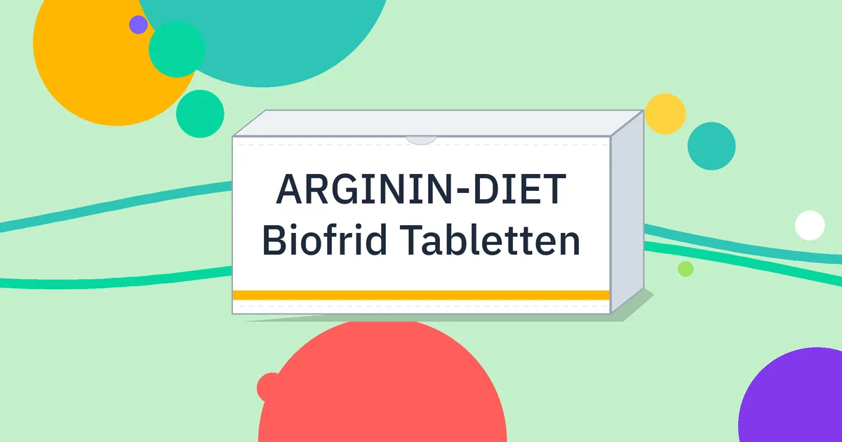 Symbolbild: Packung mit der Aufschrift ARGININ-DIET Biofrid Tabletten (PZN 00877884) – Verfügbarkeit und Bezug in Apotheken in Frankfurt am Main